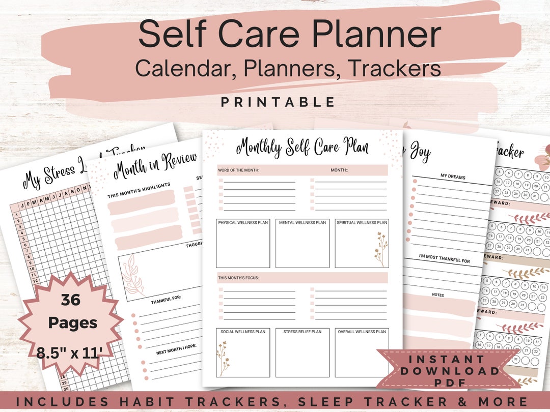 Self Love Planner, Self Care Diary, Selfcare Planner, Self Care ...