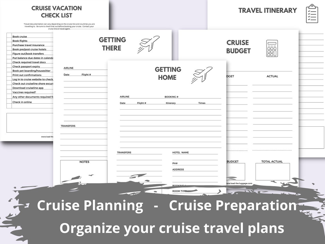 Cruise Planner, Cruise Planning Kit Printable, Cruise Planner Printable ...