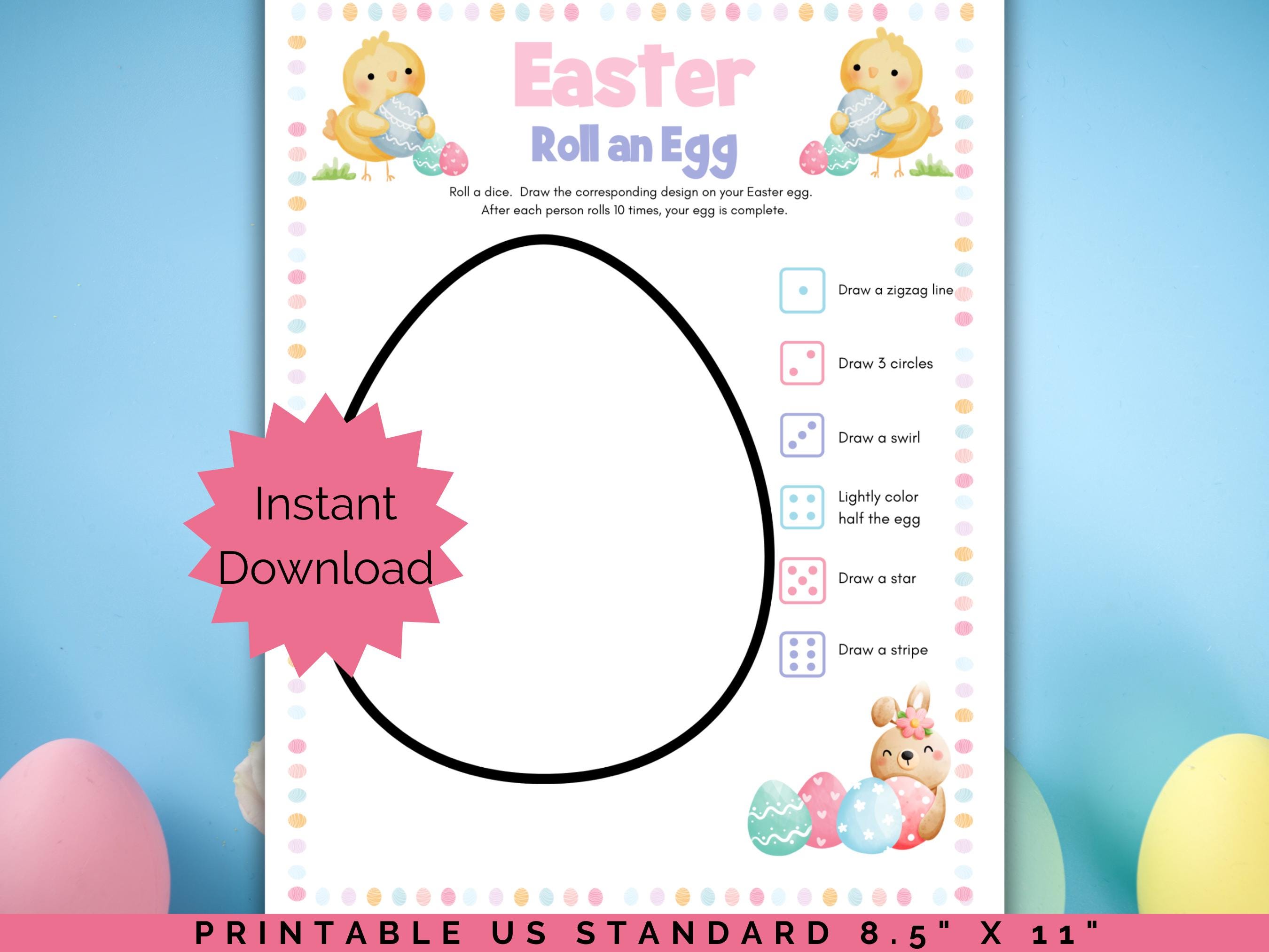 Roll an Egg, Easter Dice Game, Printable Classroom Activity - Etsy