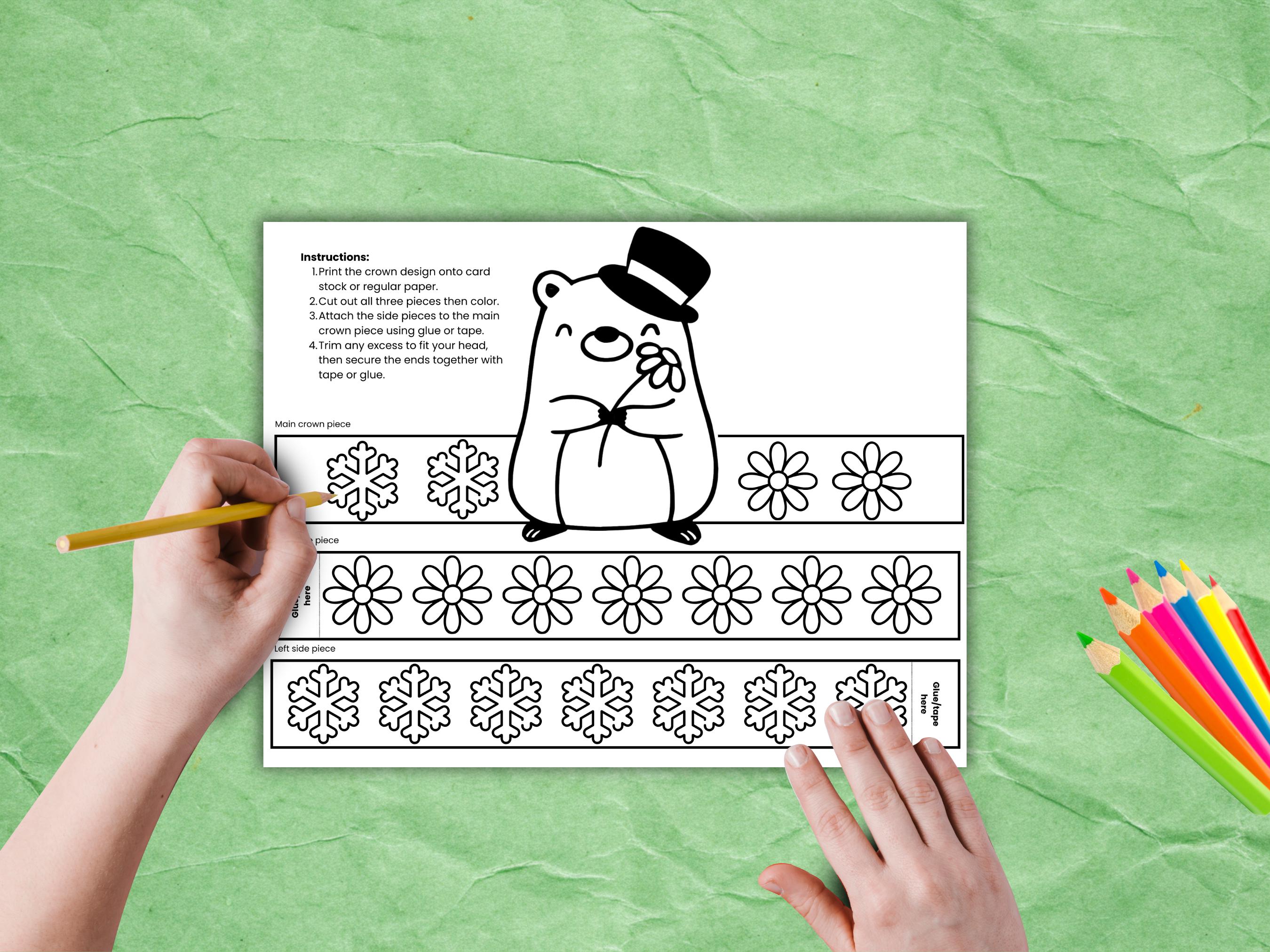 Printable Groundhog Day Craft for Kids, Groundhog Hat, Classroom ...