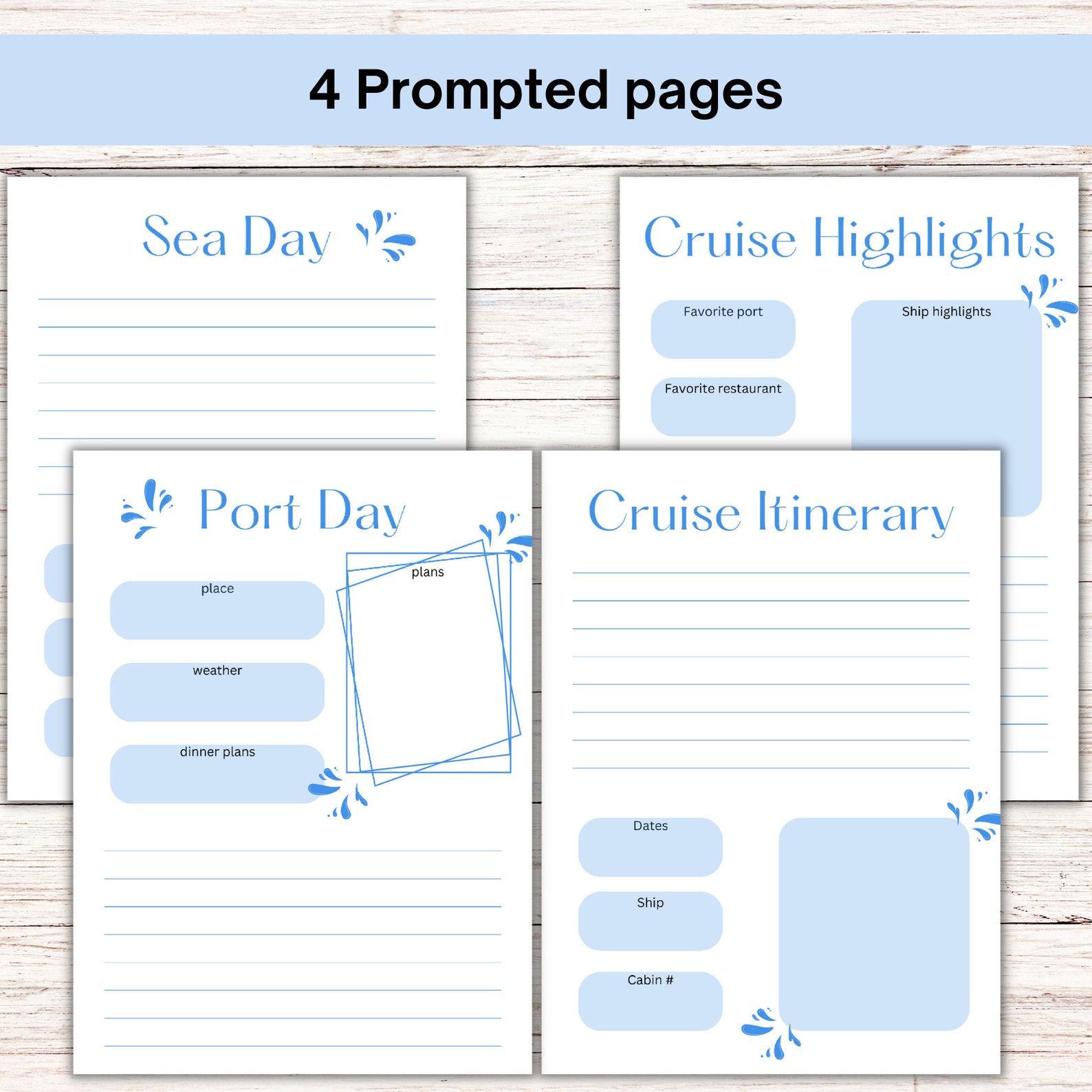 Cruise Journal, Printable Cruise Journal, Vacation Journal, Cruise ...