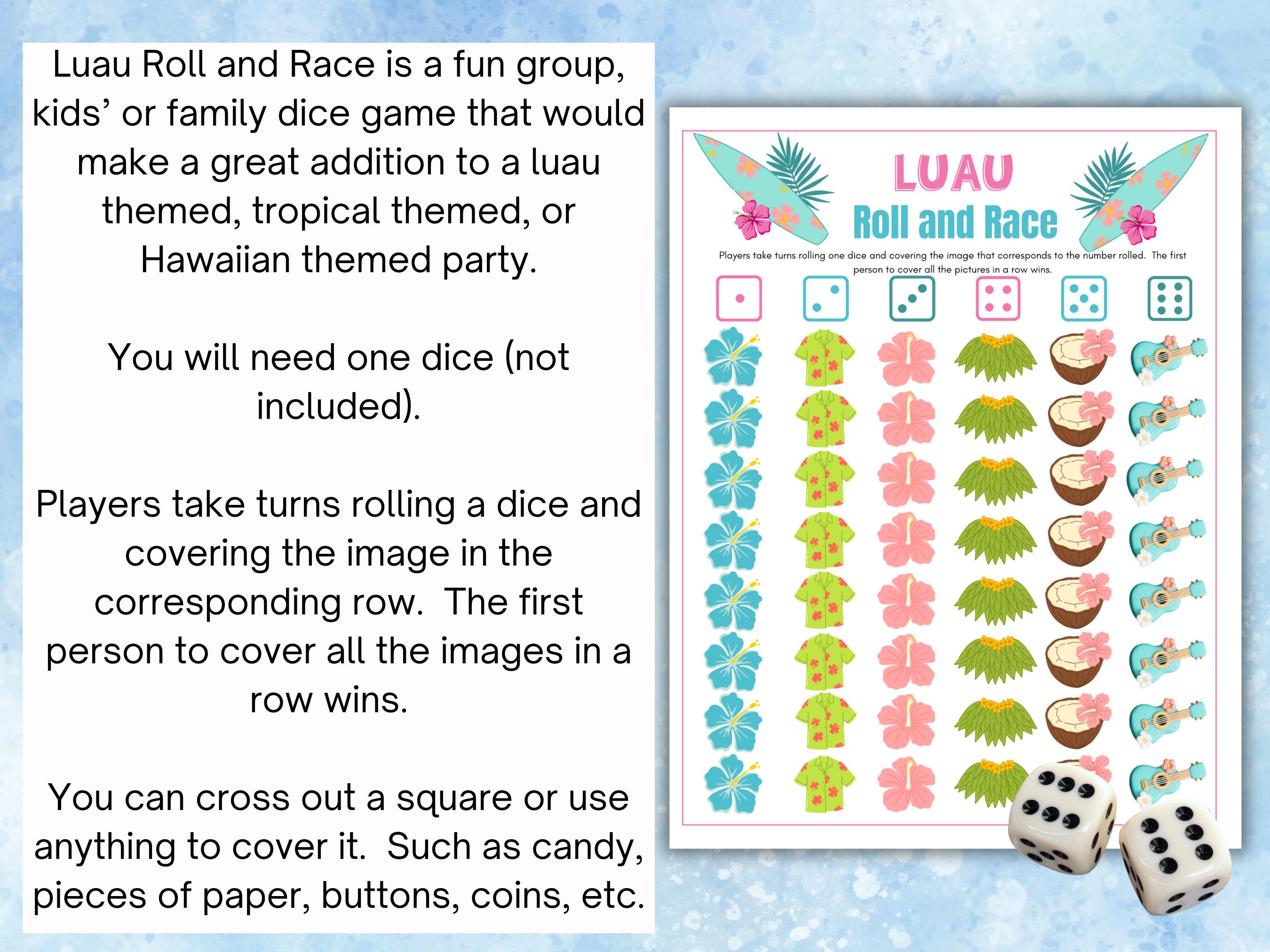 Printable Luau Party Games, Aloha Game, Hawaiian Themed Party Activity ...