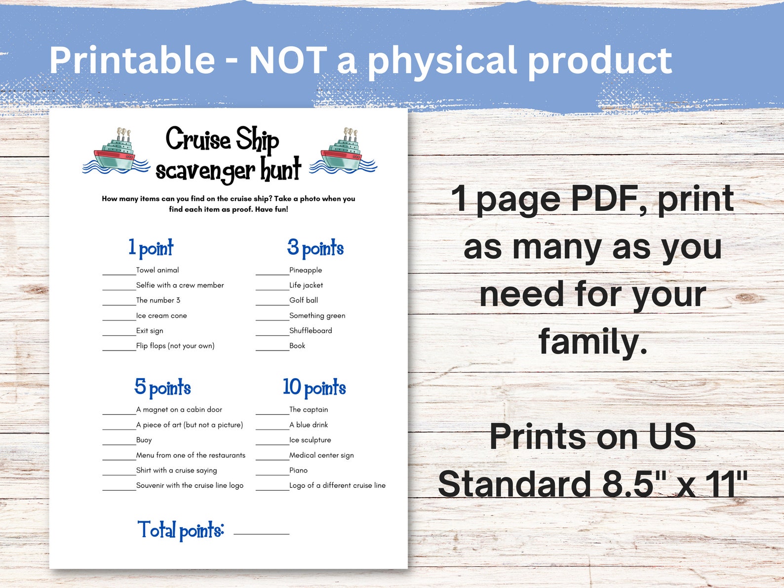 Cruise Scavenger Hunt, Cruise Ship Scavenger Hunt, Cruise Activities ...