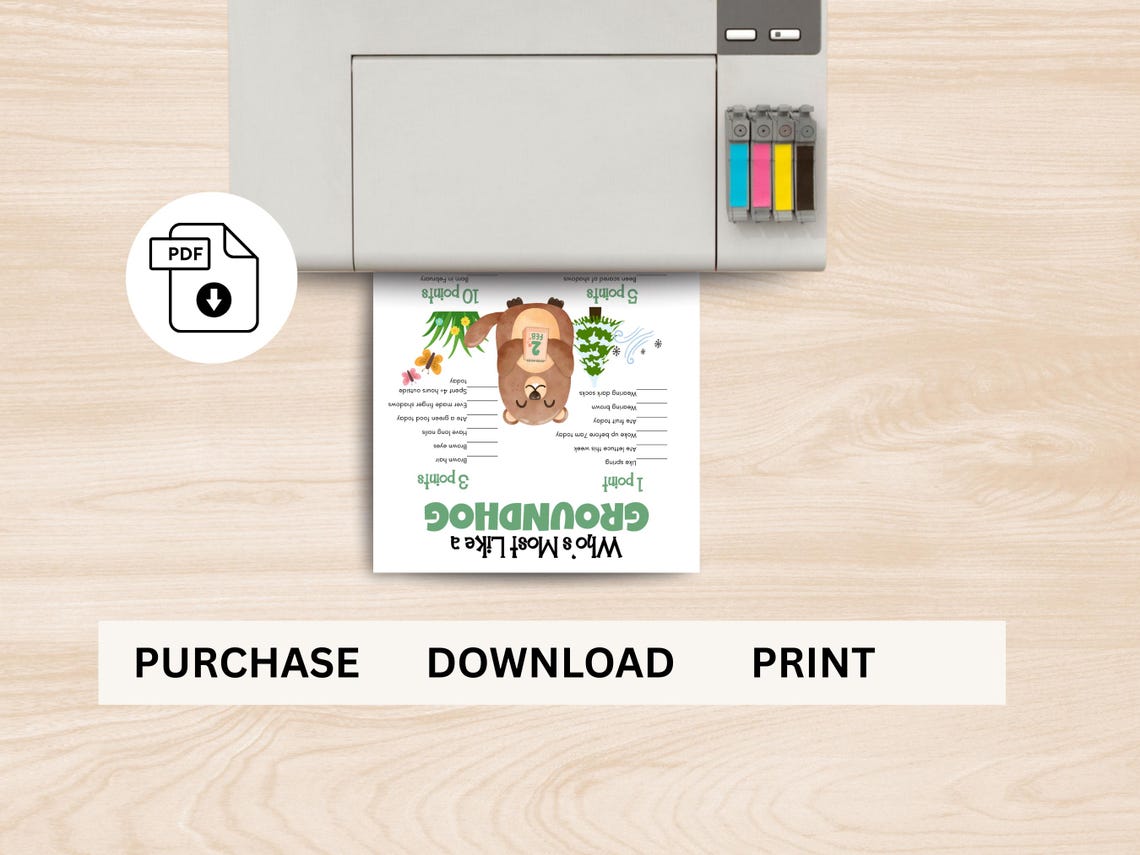 Groundhog Day Game, Printable Groundhogs Day Activity for Kids, Most ...