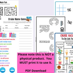 Printable Cruise Activity for Kids Instant Download Kids - Etsy Canada