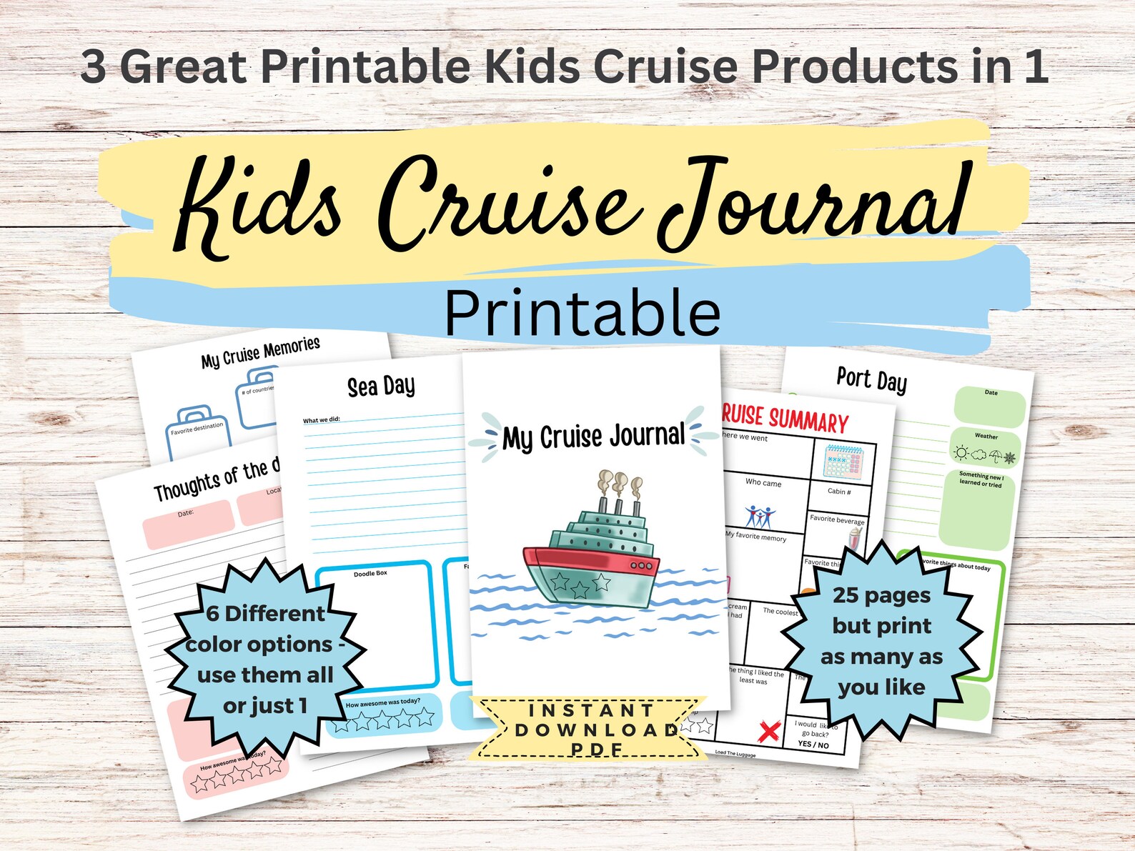 Kids Cruise Bundle, Cruise Kids, Kids Cruise Journal, Cruise Activity ...