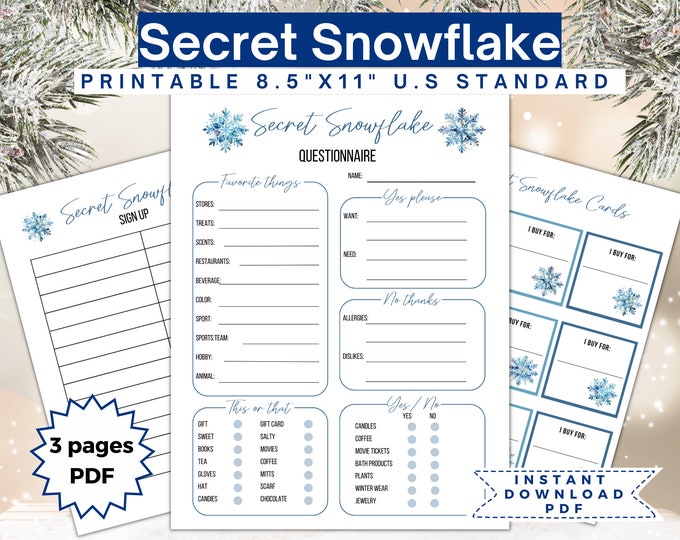 Christmas Gift Exchange Game Printable, Gift Swap Game, Secret Santa ...