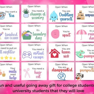 Open When Envelope Labels, Open When Cards, Open When Printable College ...