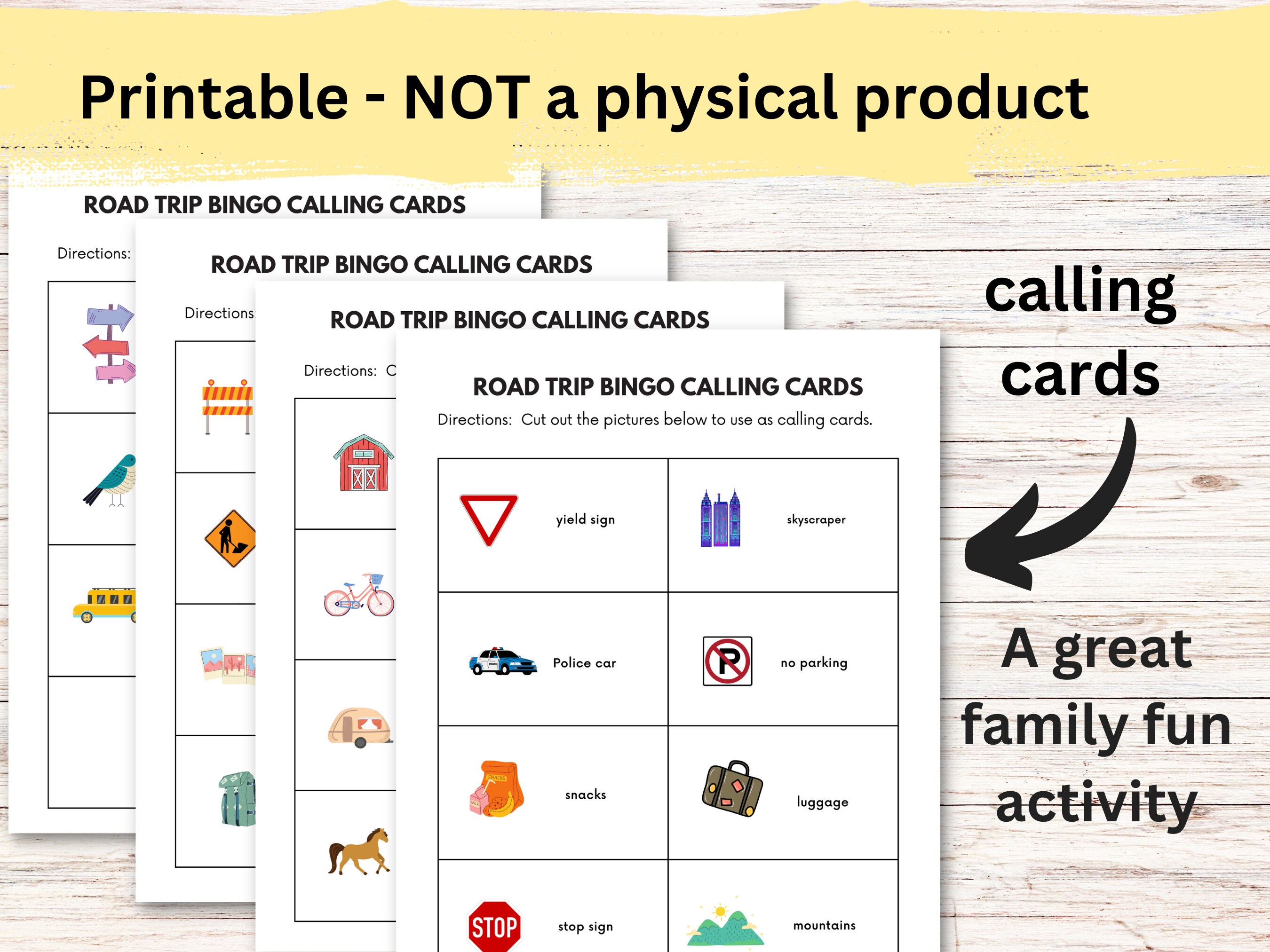 Road Trip Bingo, Road Trip Games, Road Trip Printables, Family Road ...