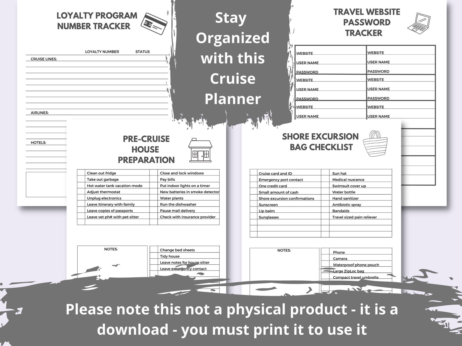 Cruise Planner, Cruise Planning Kit Printable, Cruise Planner Printable ...