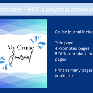 Cruise Journal Printable Cruise Journal Vacation Journal - Etsy