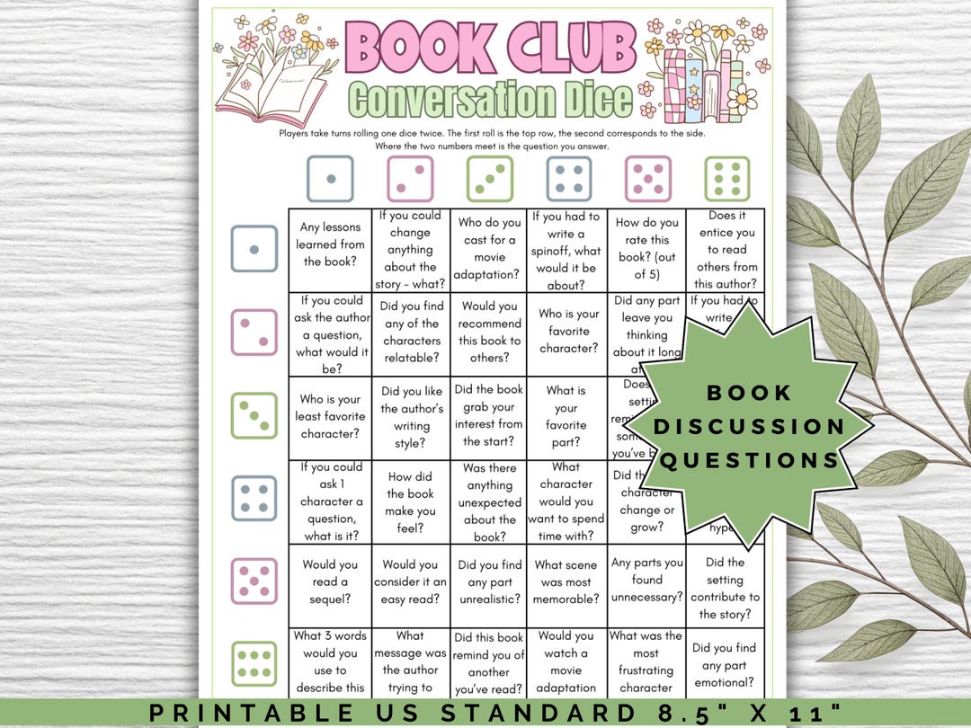 Book Club Games, Book Club Questions, Book Club Discussion Prompts ...