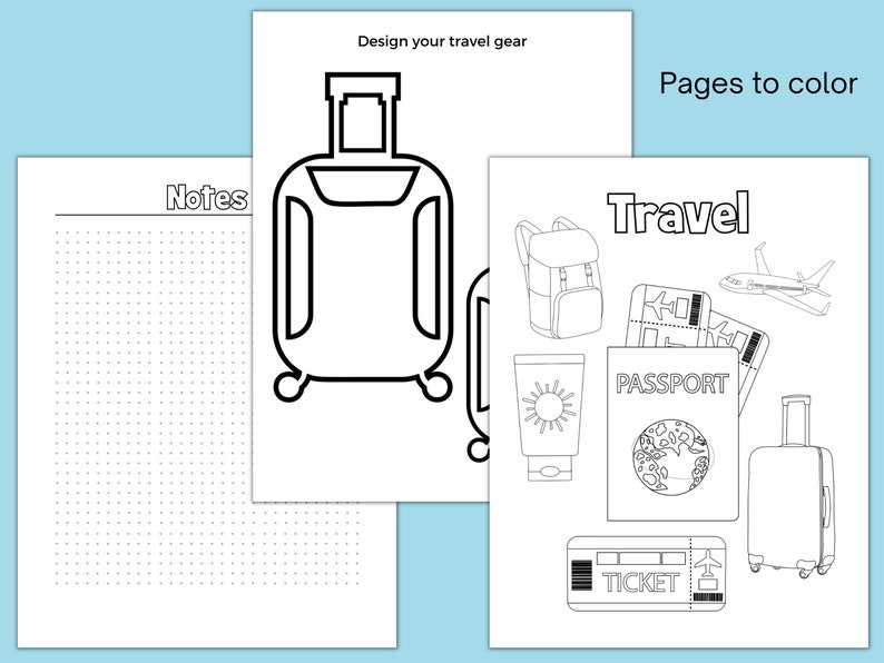 Kids Travel Journal, Travel Diary, Printable Vacation Journal, Teen ...