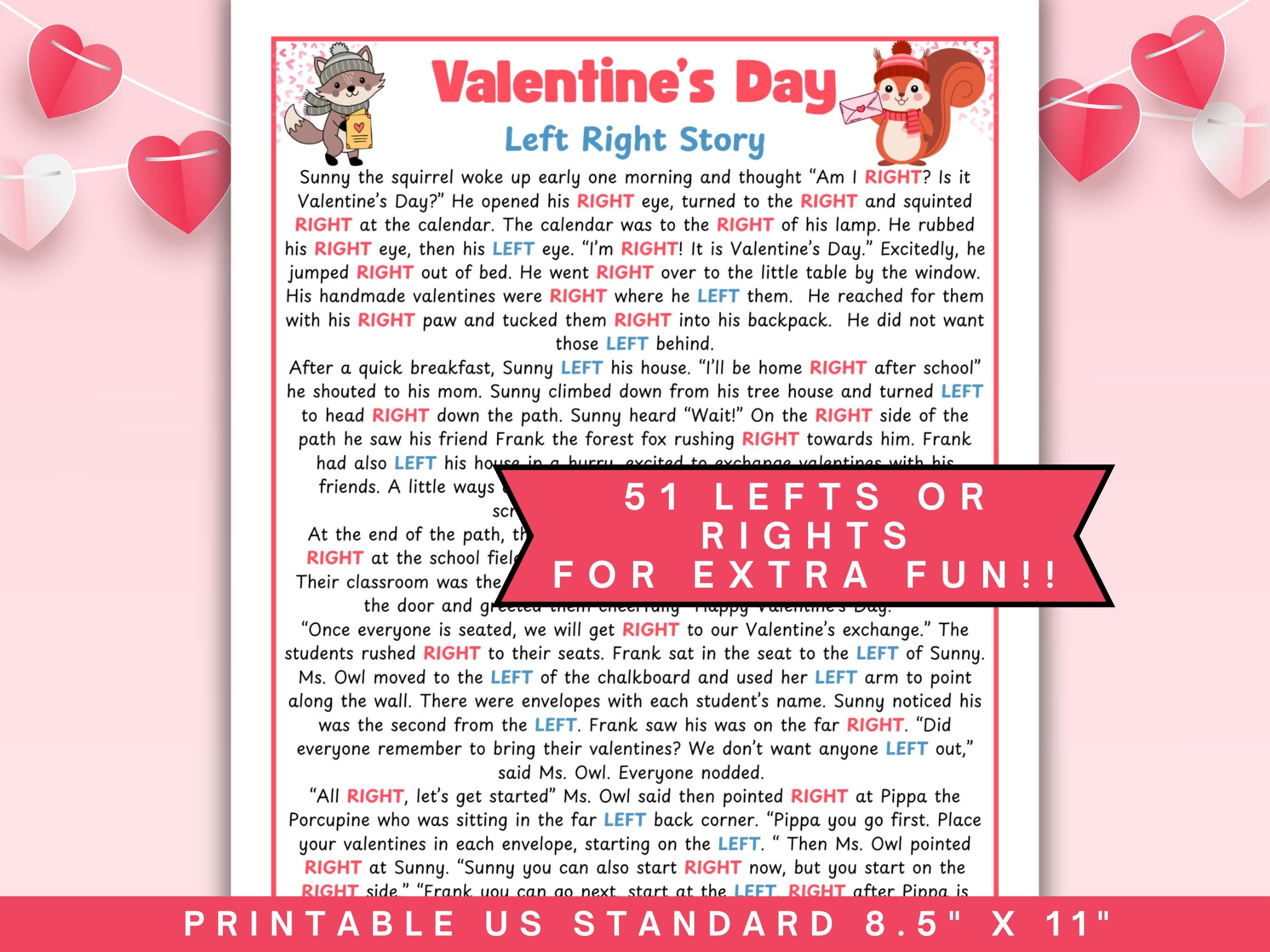 Valentine Left Right Game, Valentines Pass the Prize, Gift Pass Game ...