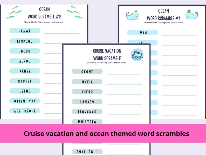 Printable Cruise Activity for Kids Instant Download Kids - Etsy Canada