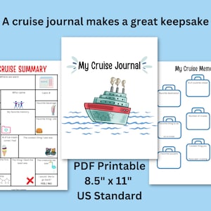 Kids Cruise Journal, Printable Cruise Journal for Kids, Kids Travel ...
