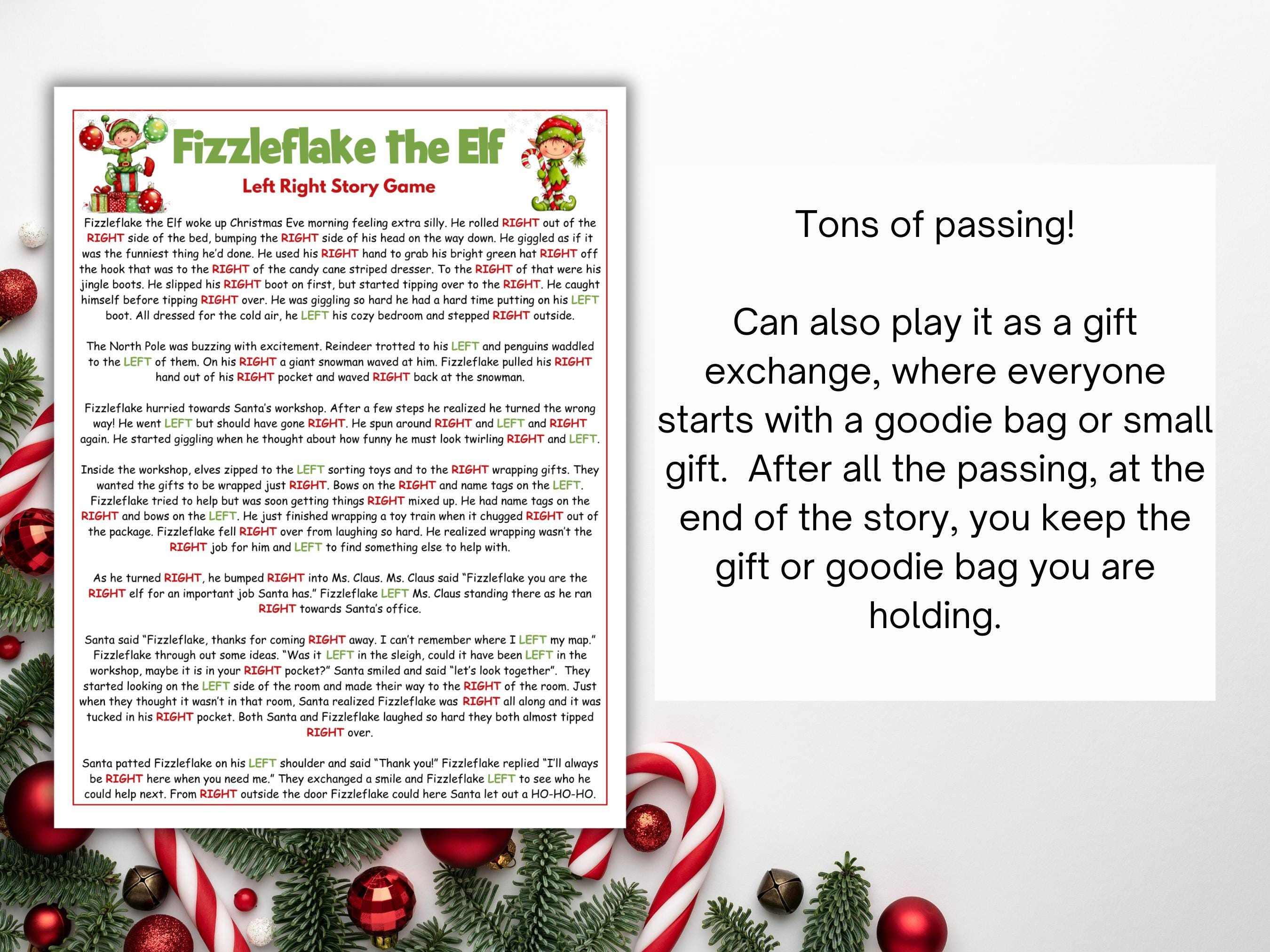 Christmas Left Right Game, Christmas Pass the Prize, Gift Pass Game ...