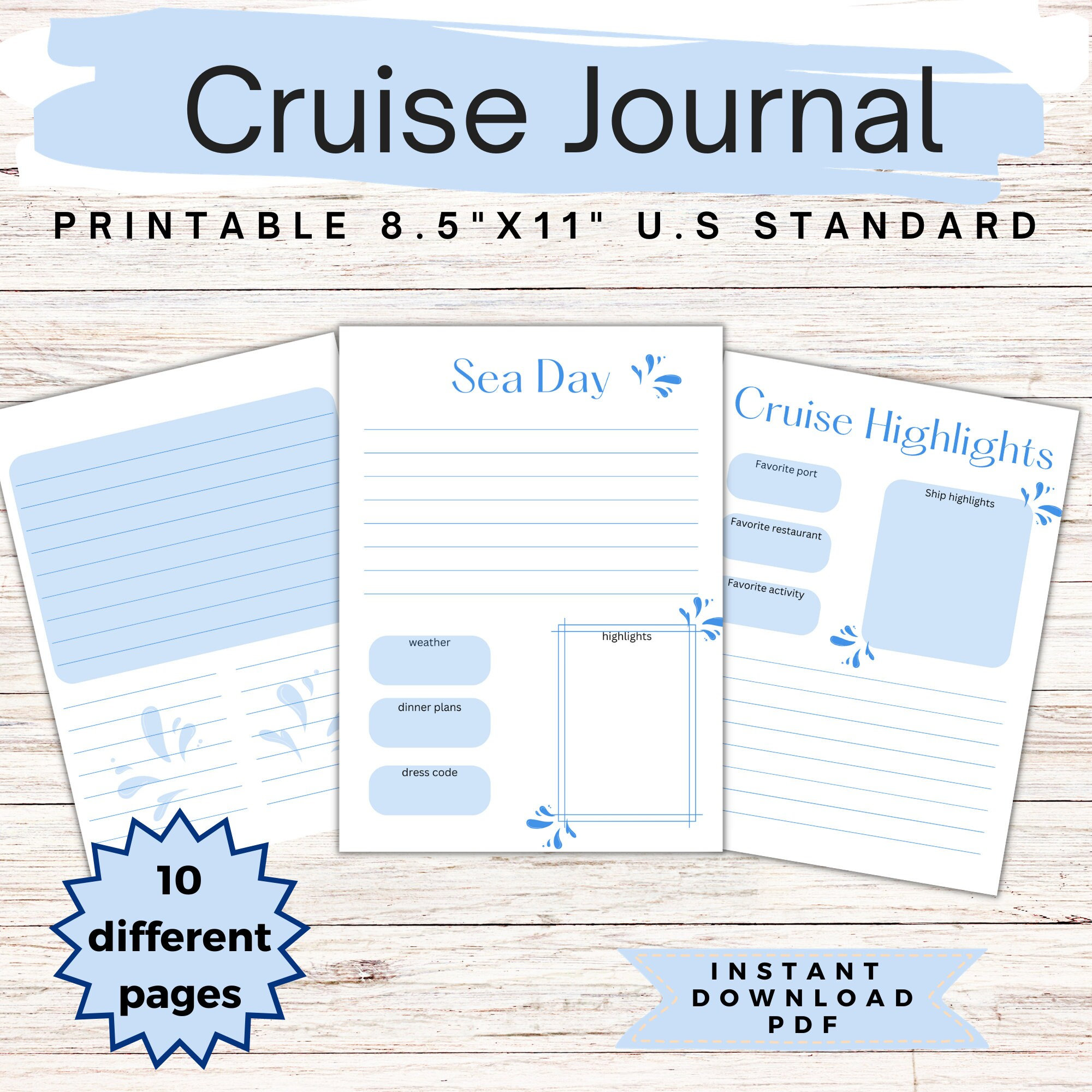 Cruise Journal, Printable Cruise Journal, Vacation Journal, Cruise ...