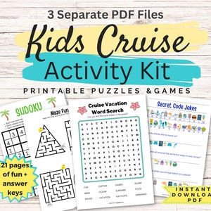 Kids Cruise Bundle, Cruise Kids, Kids Cruise Journal, Cruise Activity ...