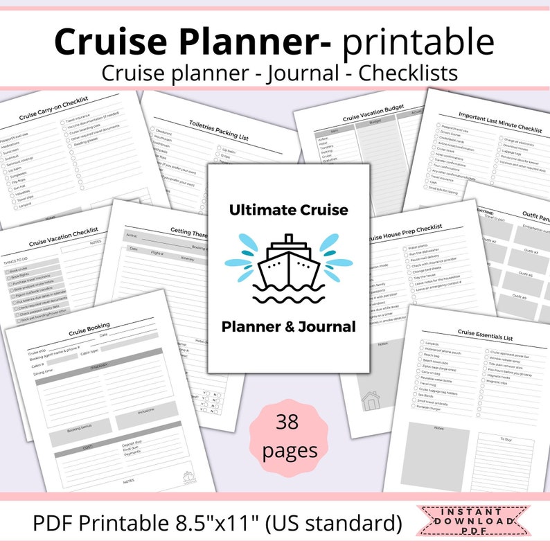 Printable Cruise Planner, Cruise Planning, Cruise Kit, Cruise Journal ...
