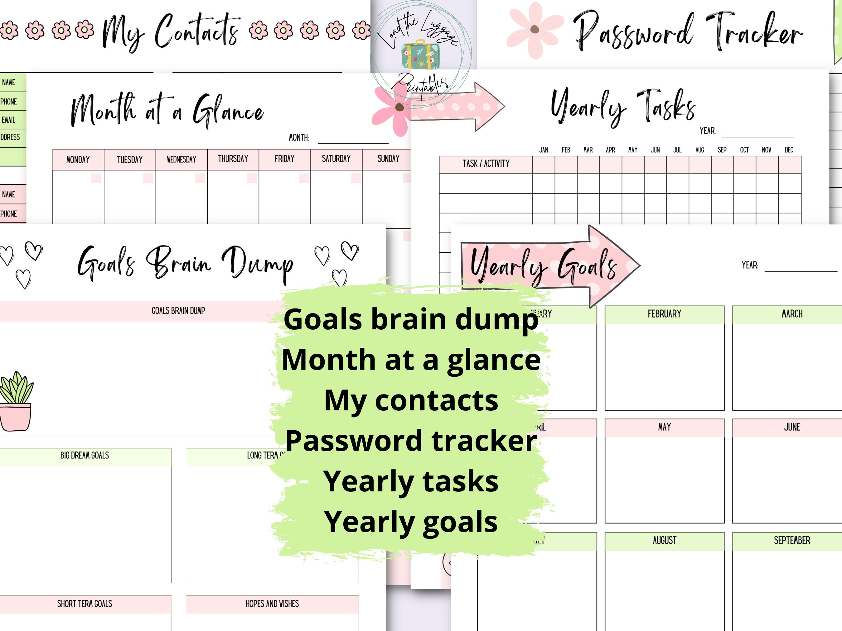 Brain Dump Printable, Brain Dump Planner, Idea Journal, Thought Planner ...