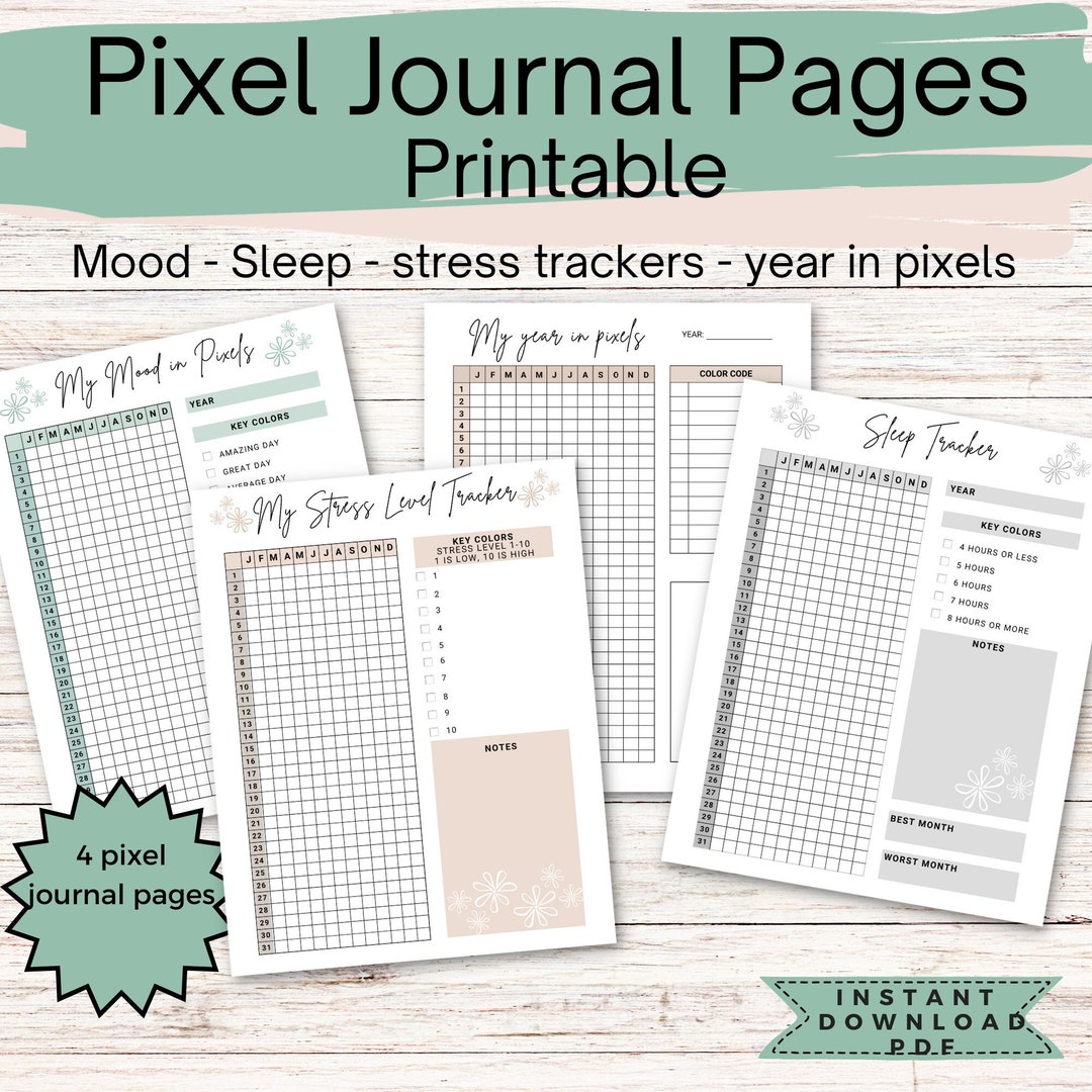 Year in Pixels, Mood Tracker, Sleep Tracker, Stress Level Tracker ...