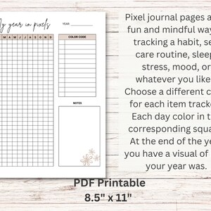 Year in Pixels, Mood Tracker, Sleep Tracker, Stress Tracker Journal ...