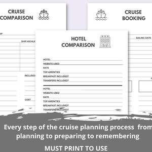 Cruise Planner, Cruise Planning Kit Printable, Cruise Planner Printable ...
