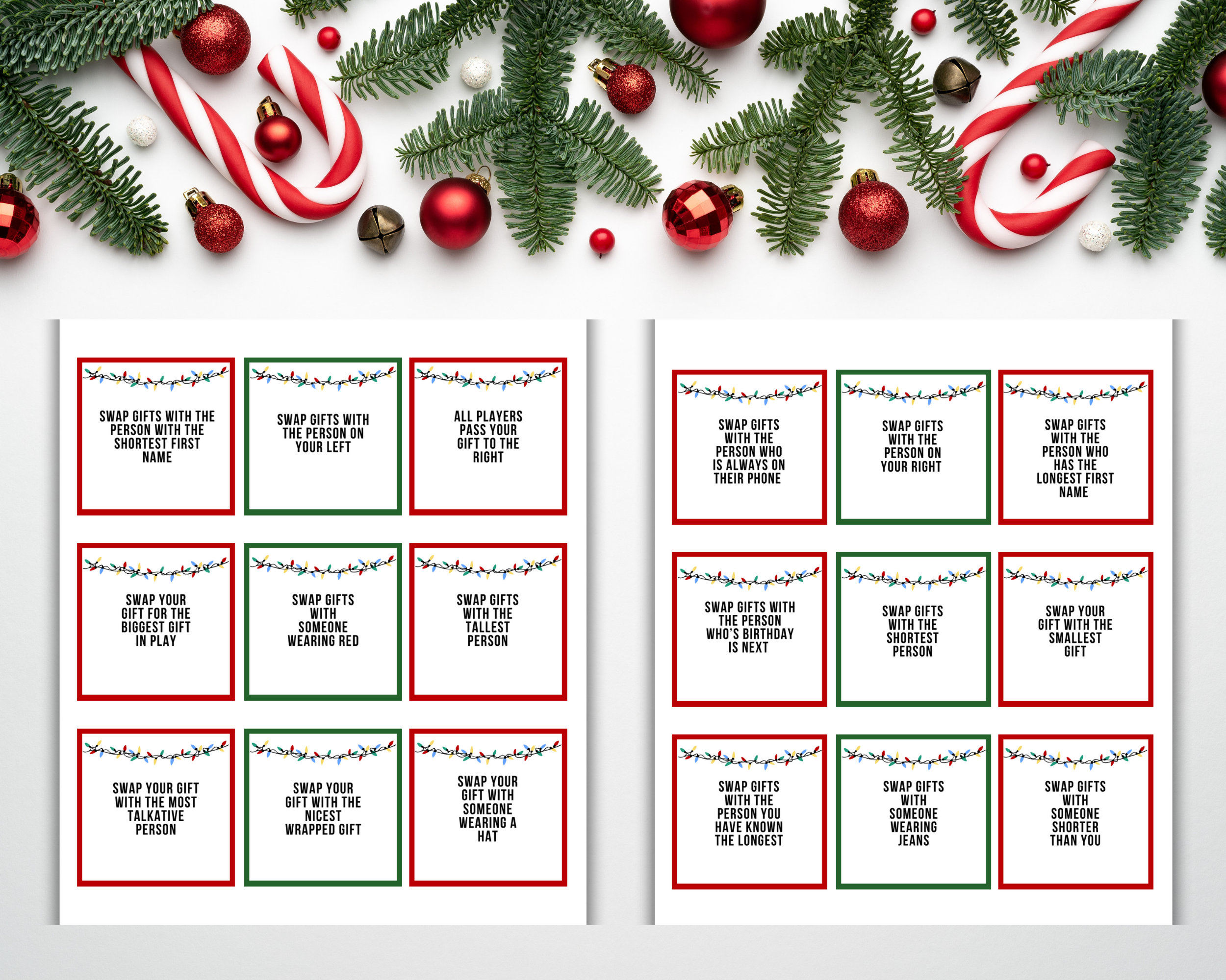 Christmas Gift Exchange Game Printable, Gift Swap Game, Secret Santa ...