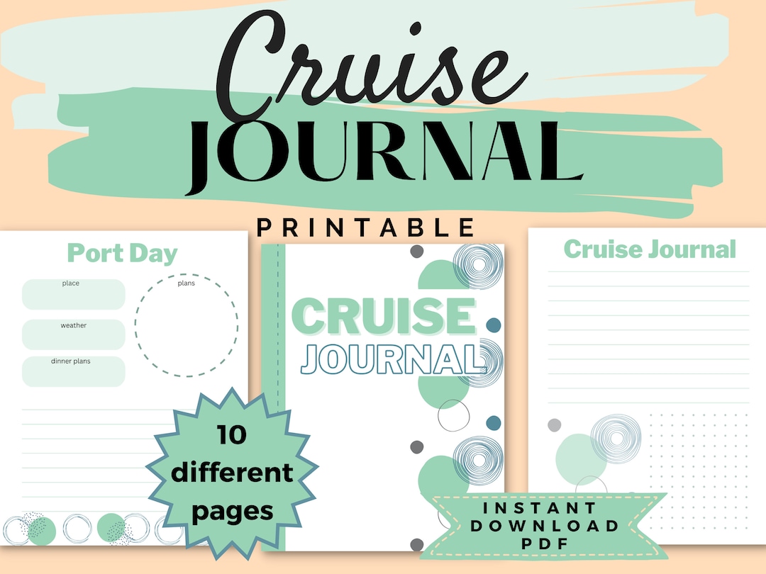 Printable Cruise Journal Travel Journal Cruise Journal - Etsy