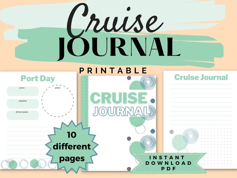 Printable Cruise Journal Travel Journal Cruise Journal - Etsy