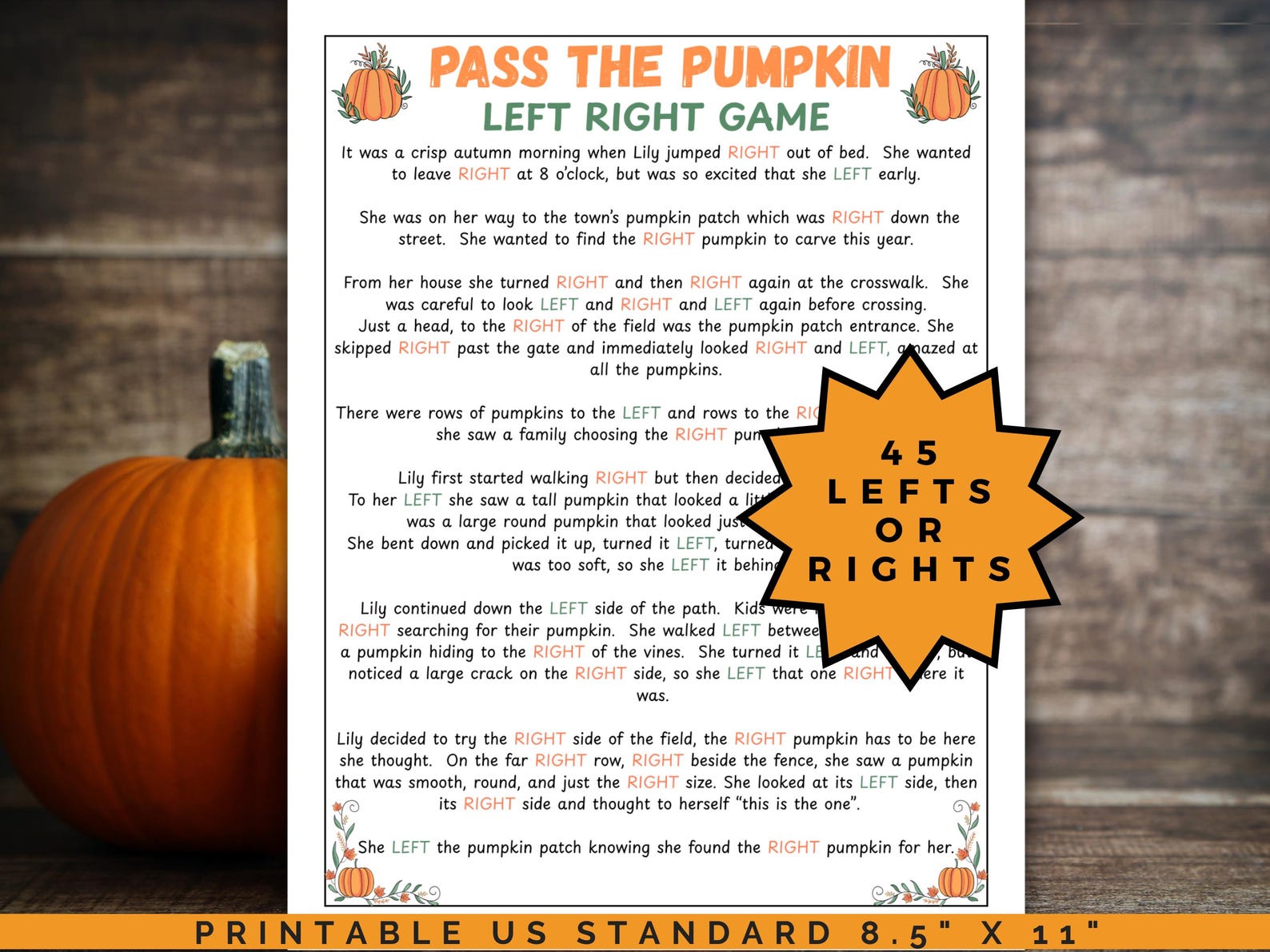 Pass the Pumpkin, Halloween Left Right Game, Pass the Candy Game ...