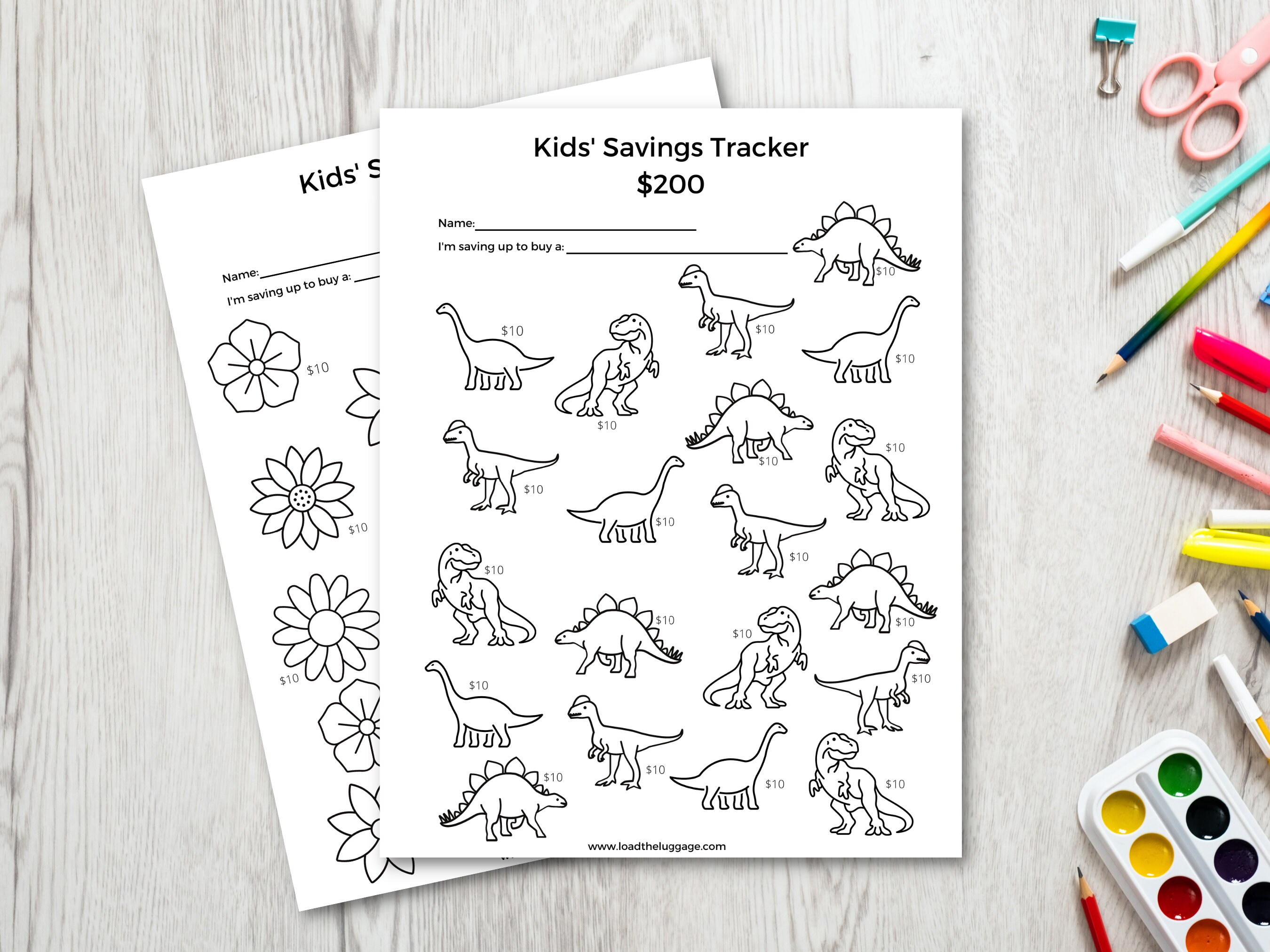 Kids Savings Tracker, Kids Budgeting, Kids Savings Chart, Savings ...
