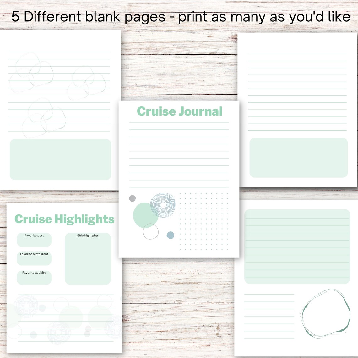 Printable Cruise Journal, Travel Journal, Cruise Journal, Vacation ...
