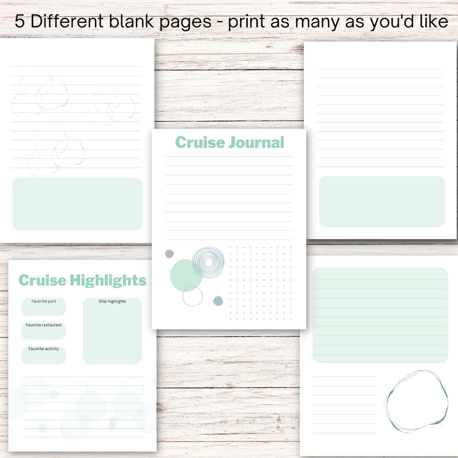 Printable Cruise Journal, Travel Journal, Cruise Journal, Vacation ...