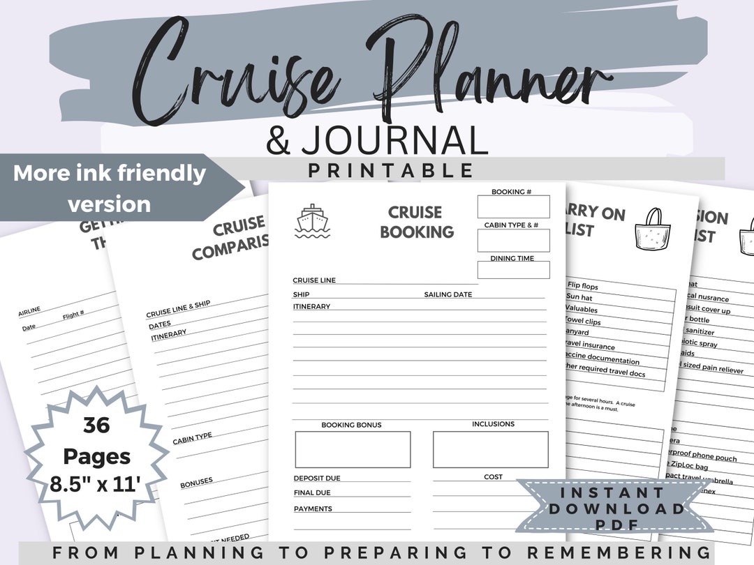 Cruise Planner, Cruise Planning Kit Printable, Cruise Planner Printable ...