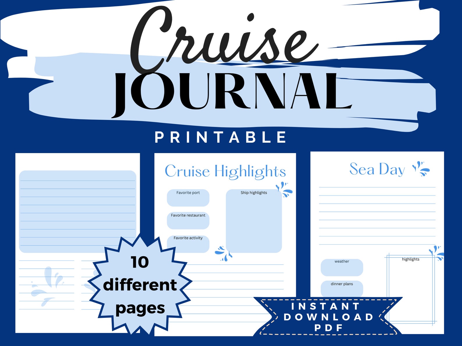 Cruise Journal Printable Cruise Journal Vacation Journal - Etsy