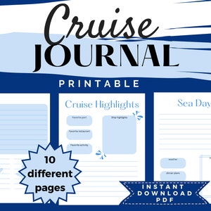 Cruise Journal Printable Cruise Journal Vacation Journal - Etsy