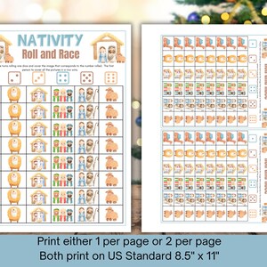 Christmas Dice Game, Printable Nativity Game, Christmas Church Group ...