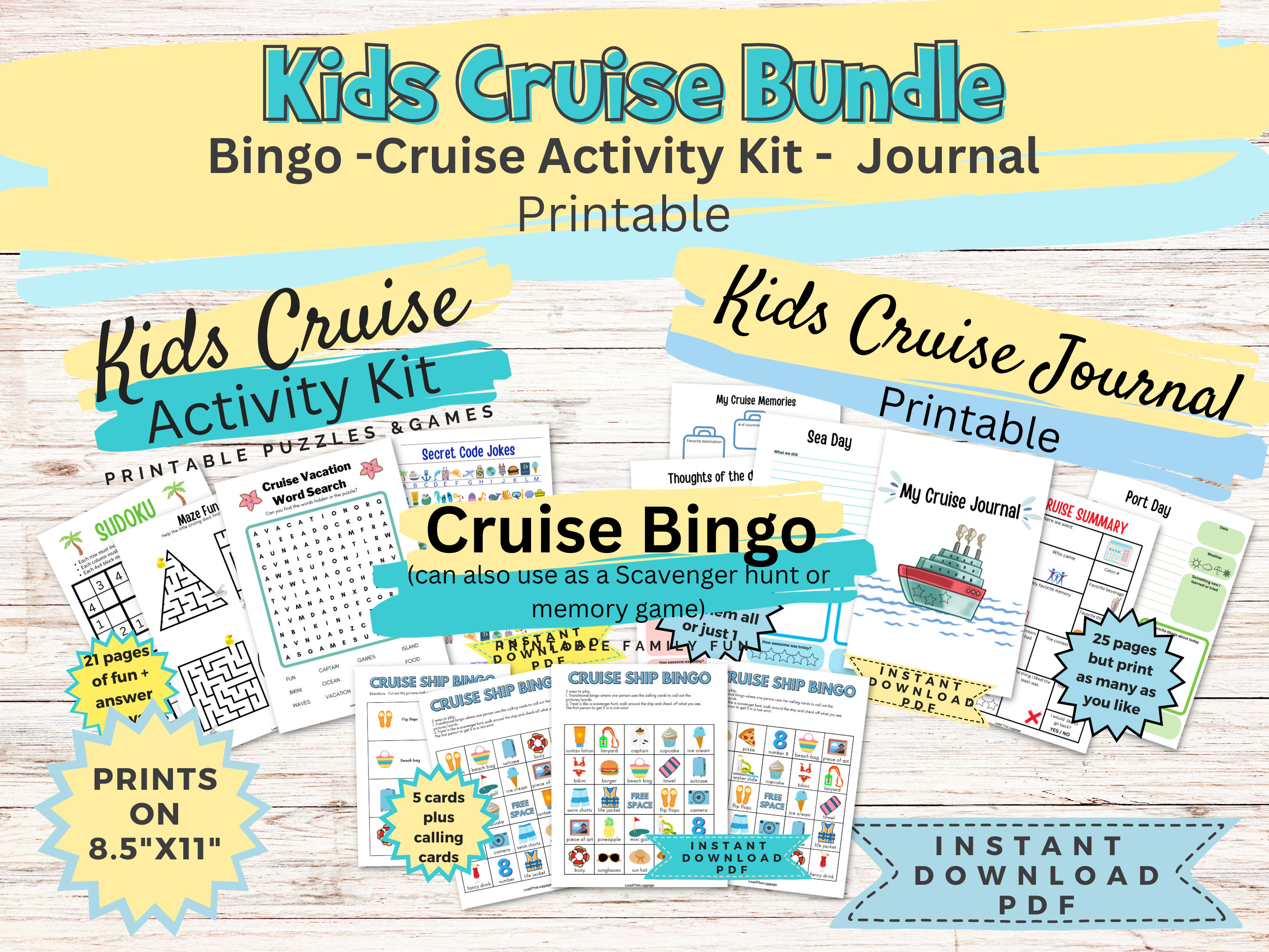Kids Cruise Bundle, Cruise Kids, Kids Cruise Journal, Cruise Activity ...
