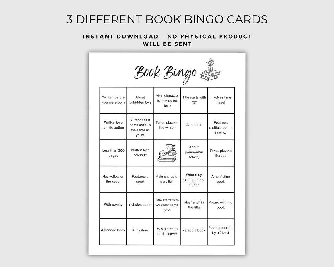 Book Bingo, Tbr Printable, Reading Game, Reading Bingo, Reading ...