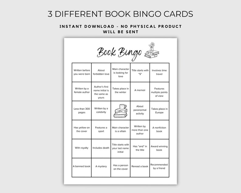 Book Bingo, Tbr Printable, Reading Game, Reading Bingo, Reading ...