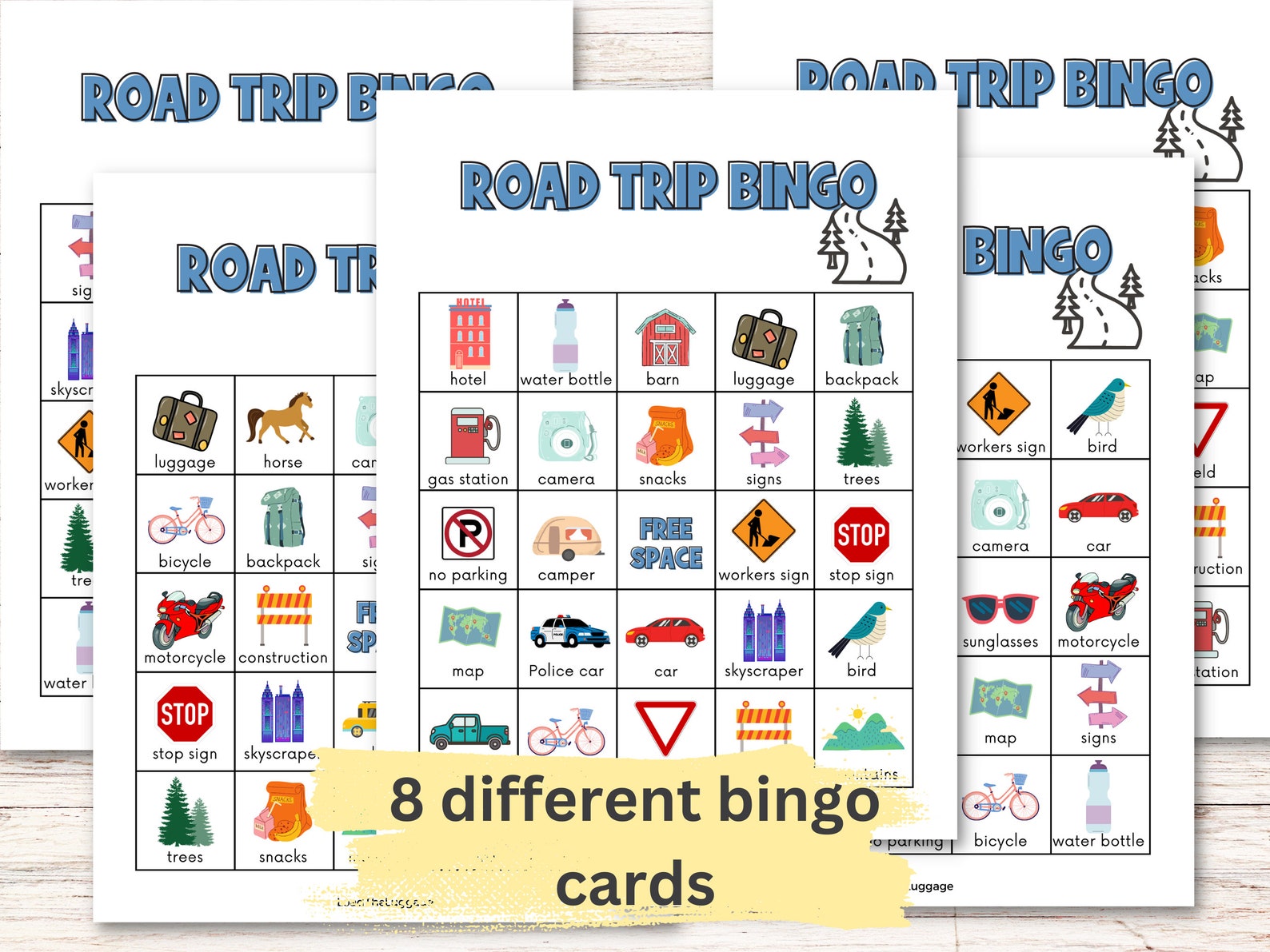 Road Trip Bingo, Road Trip Games, Road Trip Printables, Family Road ...