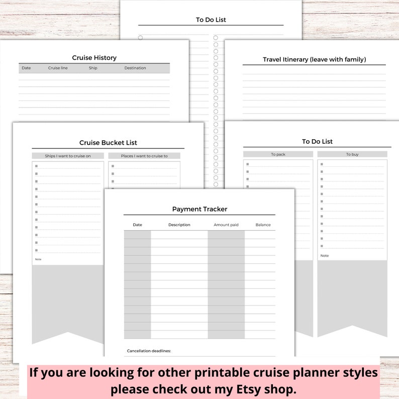 Printable Cruise Planner, Cruise Planning, Cruise Kit, Cruise Journal ...