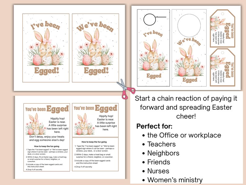 You've Been Egged, Easter Office Games, Printable - Etsy