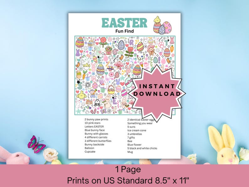 Easter Seek and Find Game, Hidden Objects, Easter Adult Games - Etsy