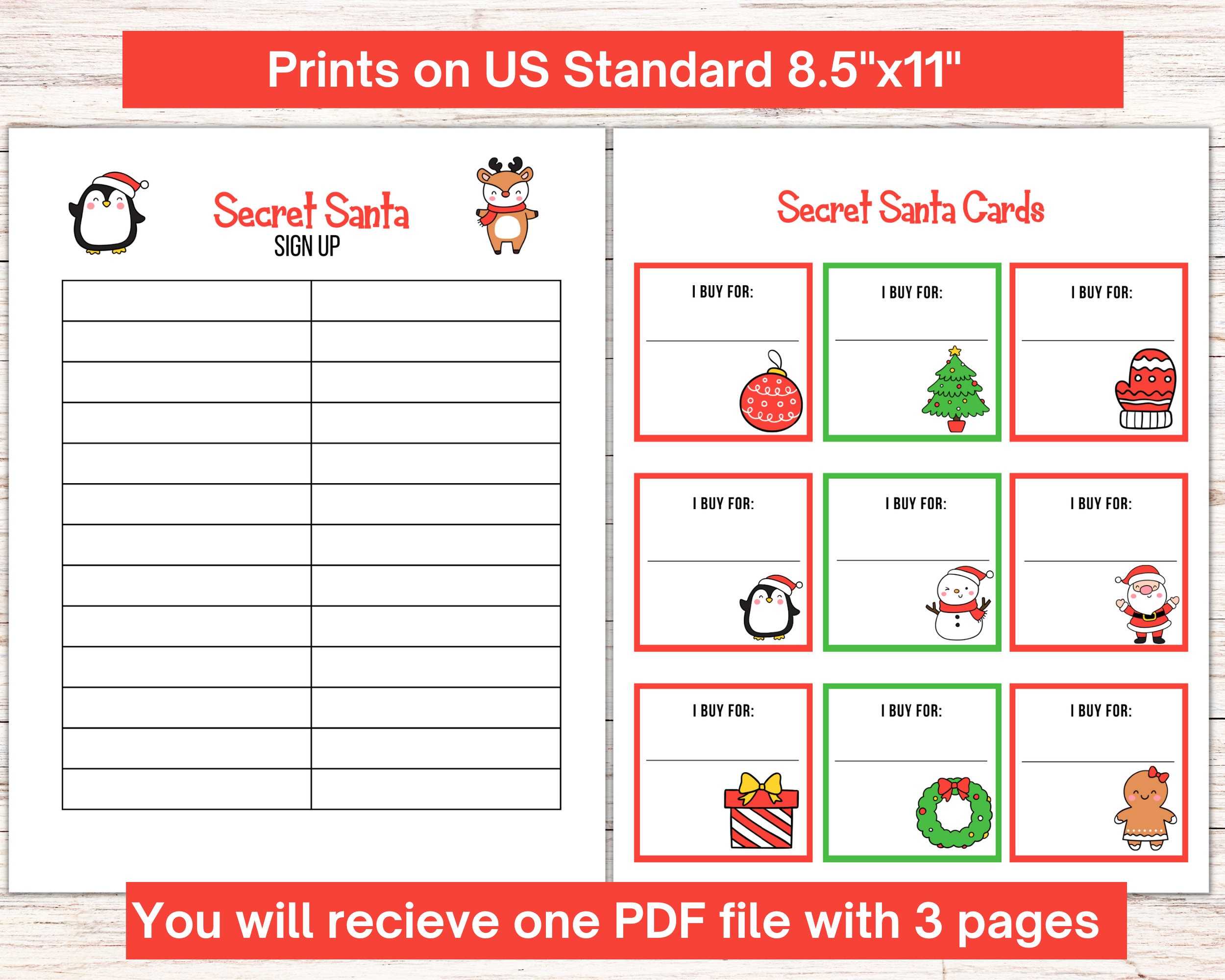 Secret Santa for Kids, Secret Santa Survey, Secret Santa Forms, Secret ...