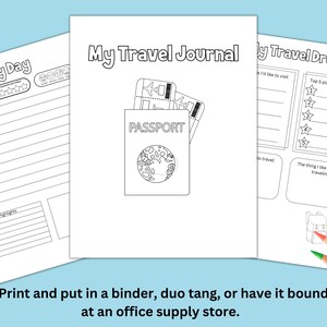 Kids Travel Journal, Travel Diary, Printable Vacation Journal, Teen ...