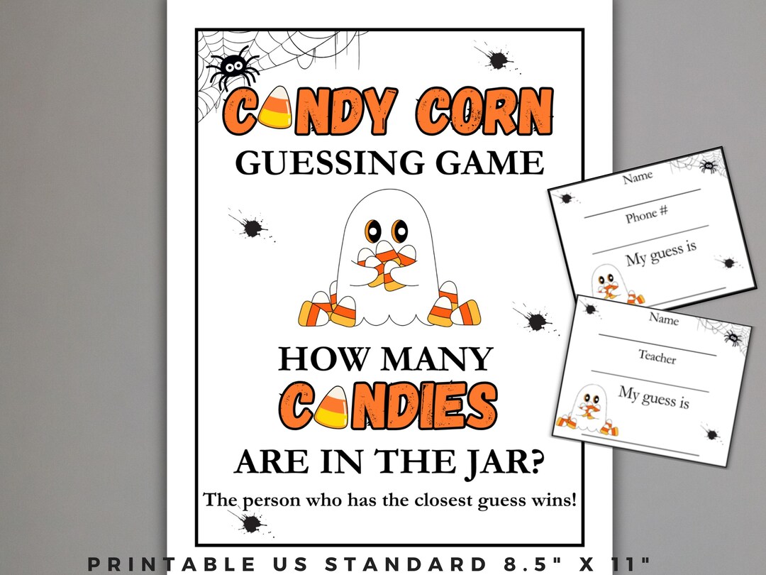 Candy Corn Guessing Game, Adult Halloween Game, Candy Corn Guess, Guess ...