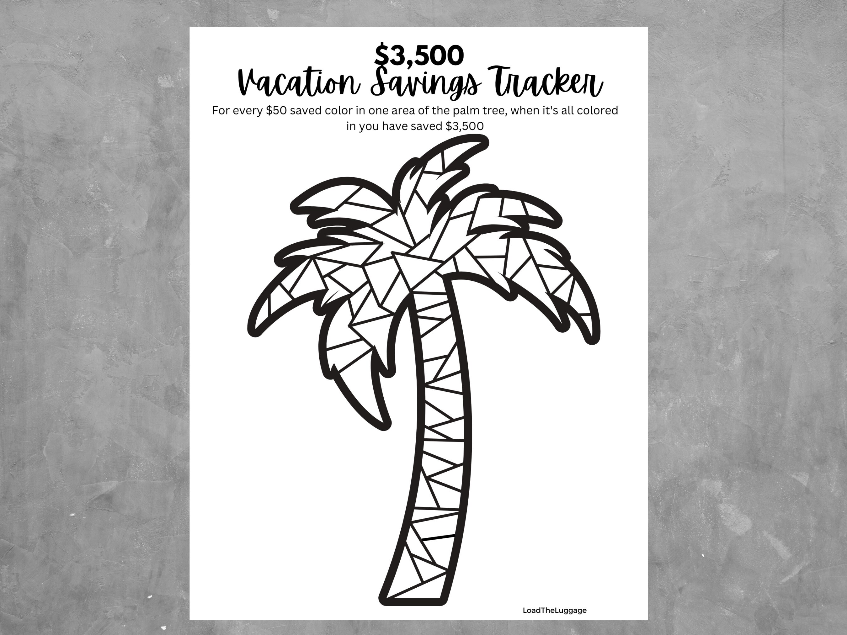 Printable Vacation Savings Tracker, Savings Goal Tracker, Vacation Fund ...